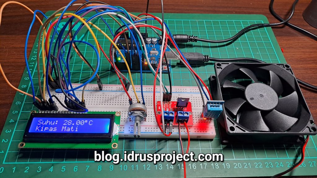 Membuat Kipas Angin Otomatis Menggunakan Arduino UNO, Mosfet Dan Sensor DHT11 – Idrus Project