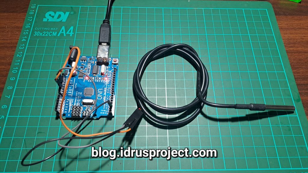 Cara Mengakses Sensor Suhu Waterproof DS18B20 Menggunakan Arduino ...