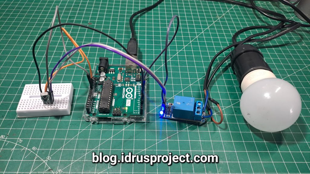 Tutorial Menyalakan Lampu 220V Menggunakan Arduino UNO dan Remote Inframerah – Idrus Project