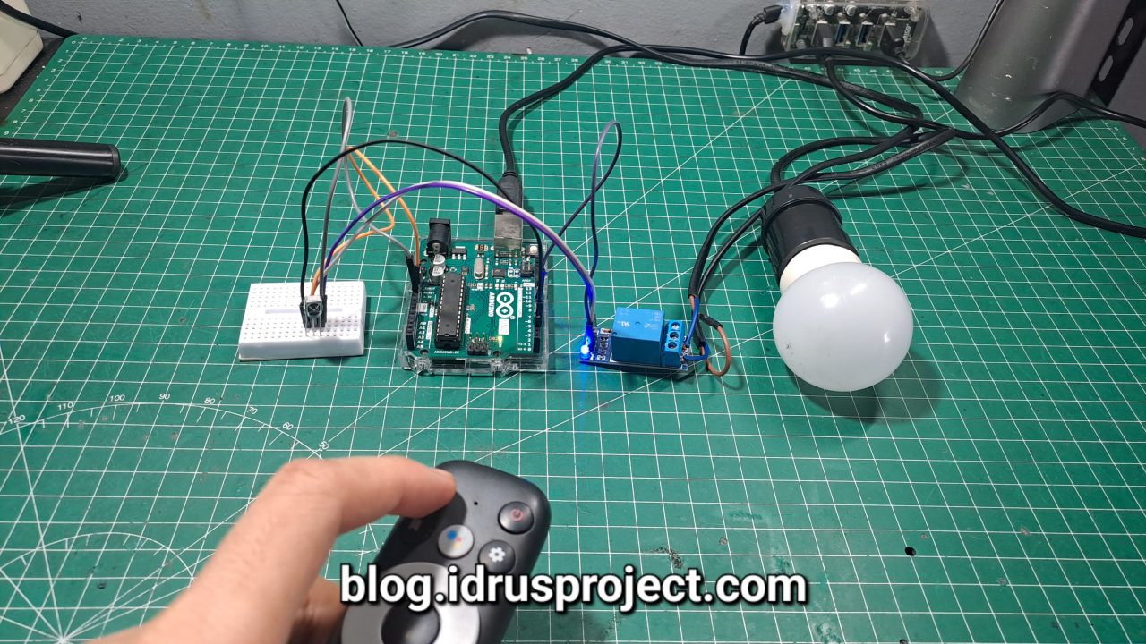 Tutorial Menyalakan Lampu 220V Menggunakan Arduino UNO dan Remote Inframerah – Idrus Project