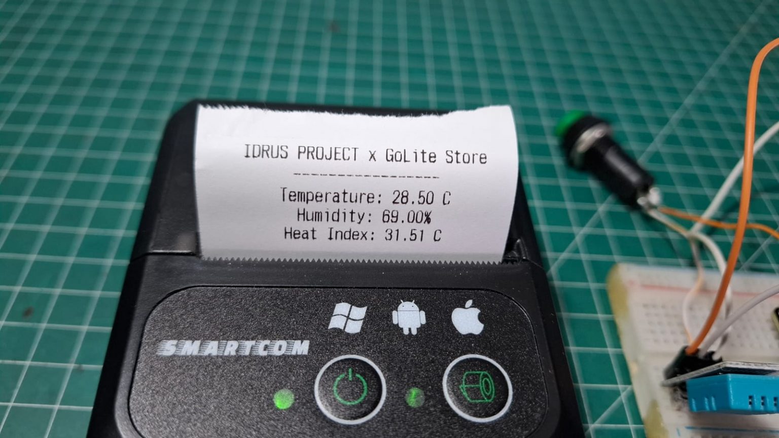 Tutorial Menggunakan Printer Thermal Bluetooth Dengan ESP32 dan Sensor DHT 11 - Idrus Project