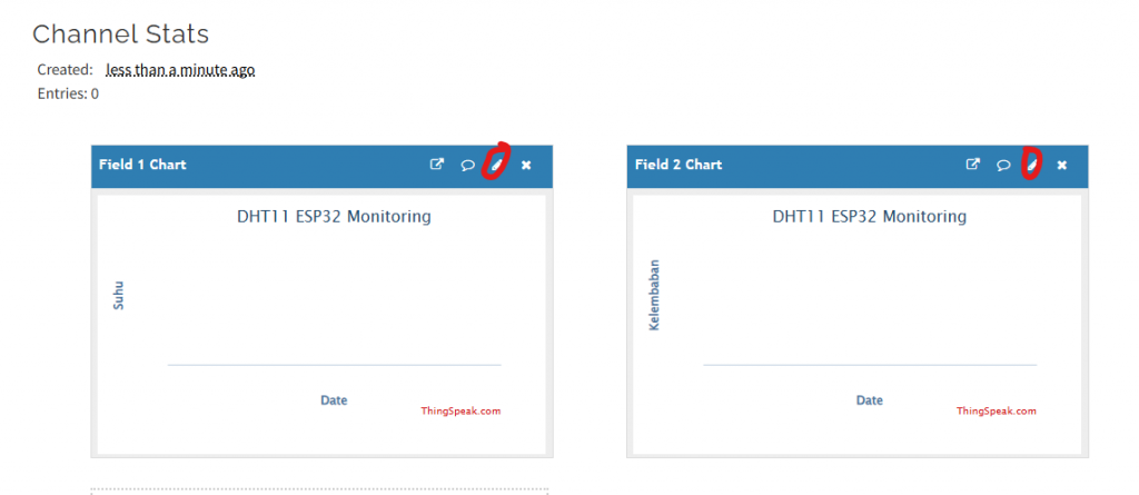Pengiriman Data Sensor DHT11 ke Thingspeak dengan ESP32 - Idrus Project